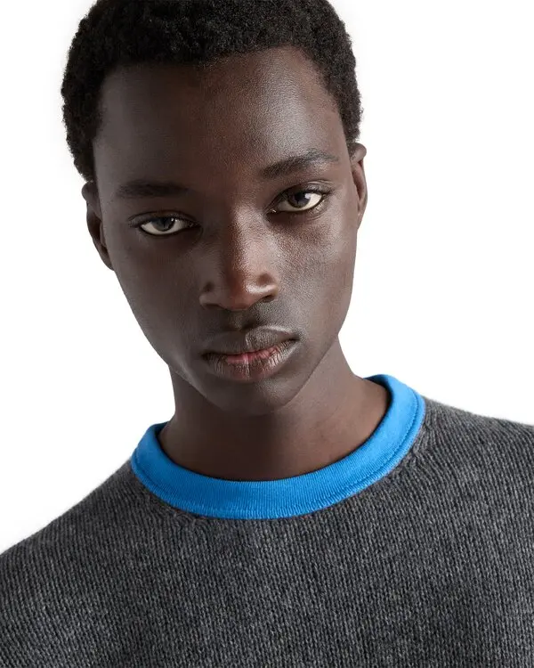 Prada Cashmere And Jersey Short-sleeved Sweater