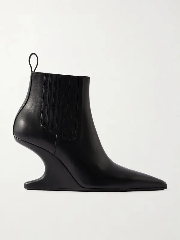 Rick Owens Cantilever Leather Ankle Boots