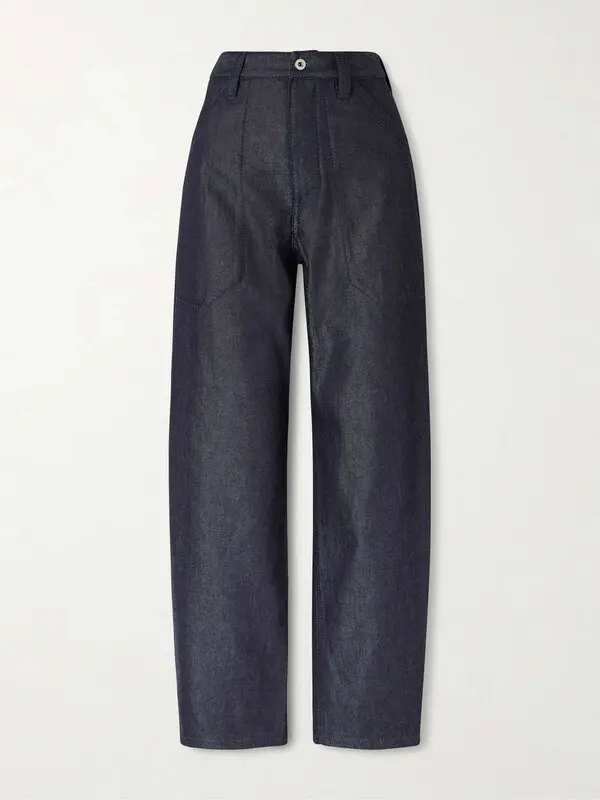 JIL SANDER Cropped Boyfriend Jeans - Dark Denim