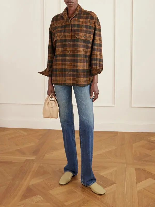 Loro Piana Darby Checked Wool And Cashmere-blend Shirt
