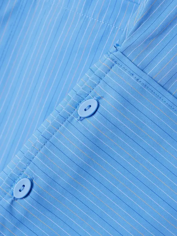Faithfull The Brand Clemente Oversized Pinstriped Shirt - Blue