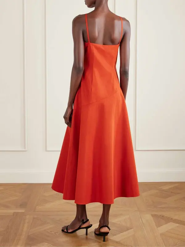 Adam Lippes Ren Cotton-poplin Midi Dress