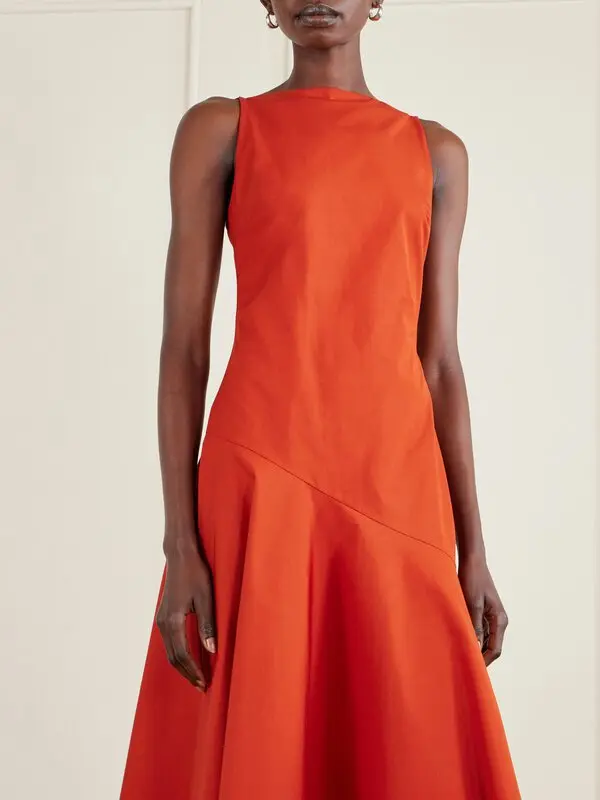 Adam Lippes Ren Cotton-poplin Midi Dress