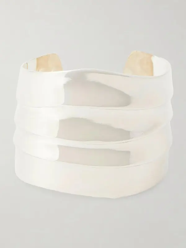 SOPHIE BUHAI Medium Wave Cuff - Silver