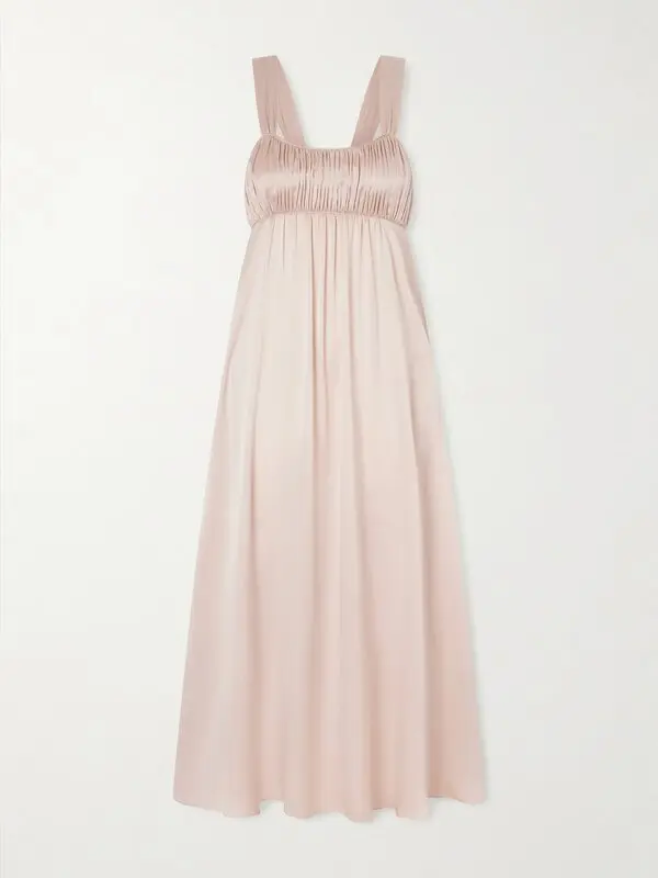 Chloé Silk-satin Maxi Dress - Pink