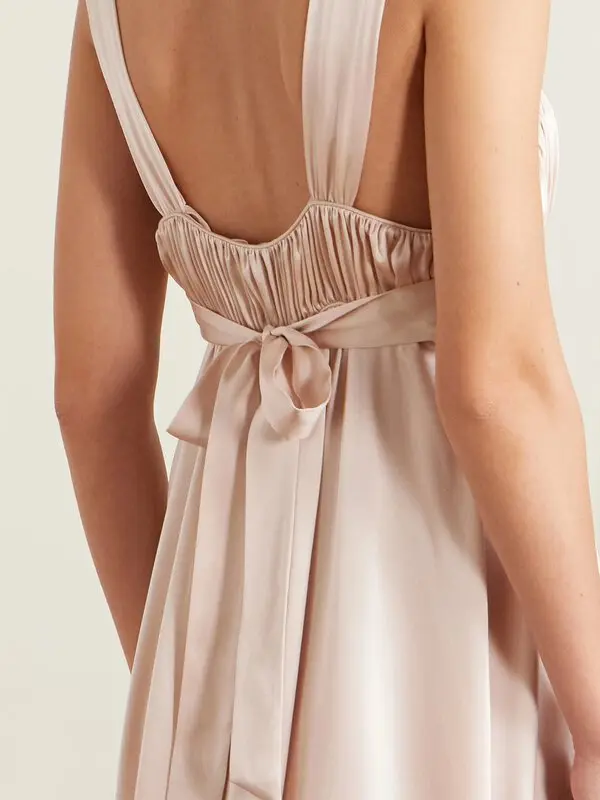 Chloé Silk-satin Maxi Dress - Pink