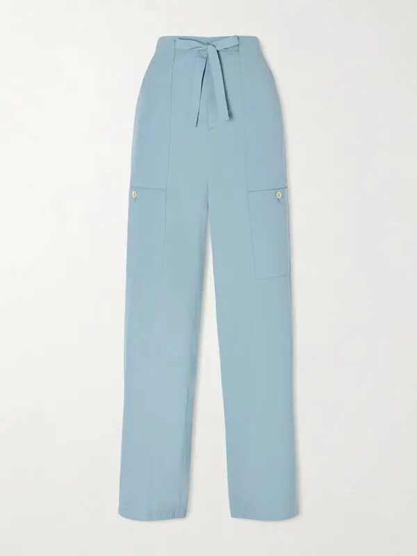 JIL SANDER Cotton-poplin Cargo Pants - Blue