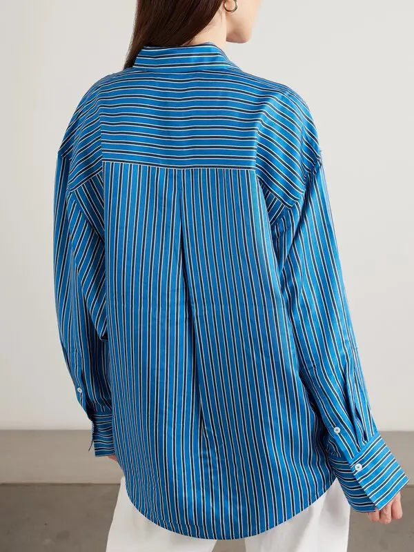 TOTEME Oversized Striped Silk-twill Shirt