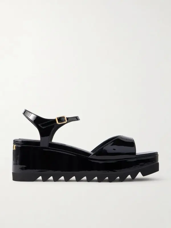 Stella McCartney Elyse Patent Platform Sandals