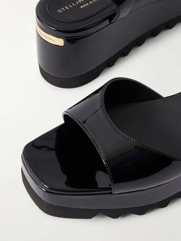 Stella McCartney Elyse Patent Platform Sandals