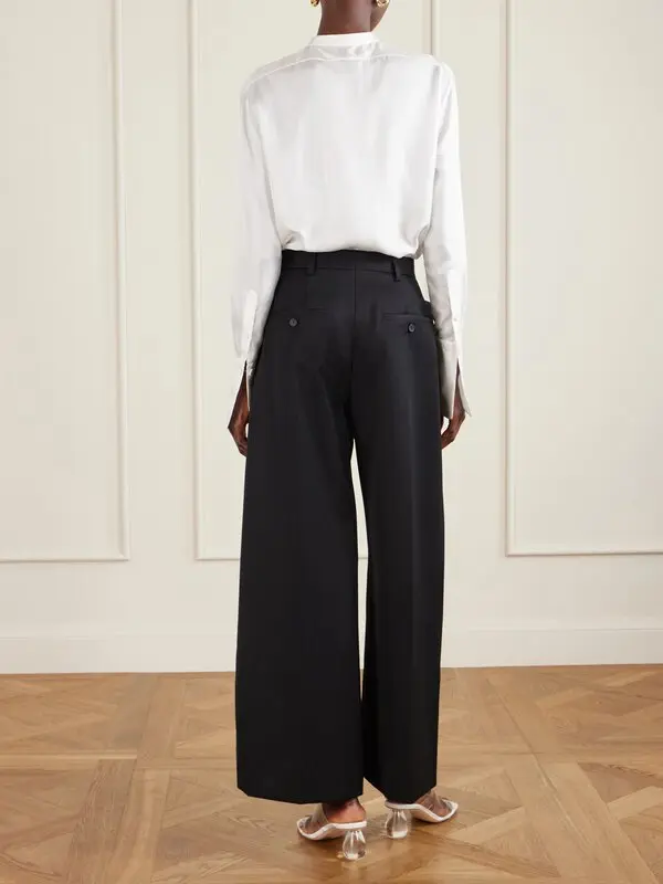 Simone Rocha Gathered Crepe Wide-leg Pants