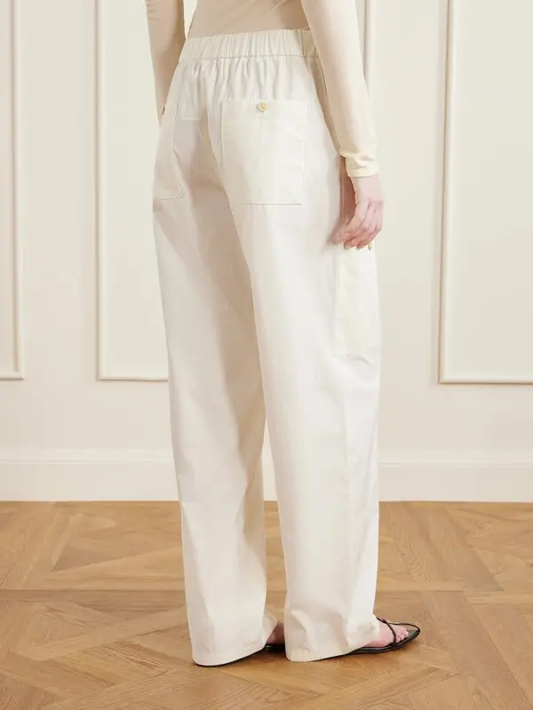 JIL SANDER Cotton-poplin Cargo Pants - Off-white