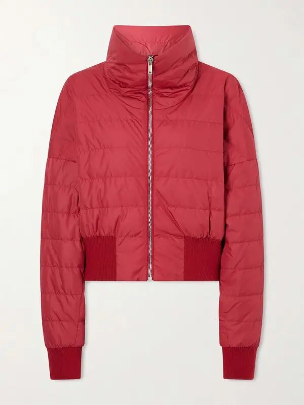 Rick Owens Moncler Appliquéd Quilted Shell Down Jacket - Red