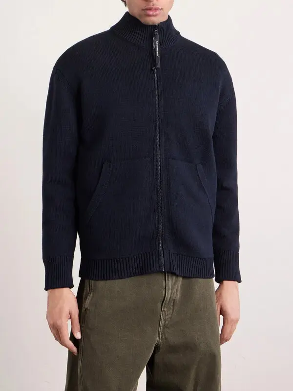 C.P. COMPANY Knitted Zip-up Cardigan With Detachable Gilet
