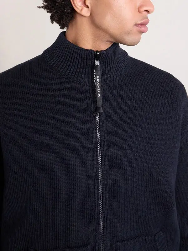 C.P. COMPANY Knitted Zip-up Cardigan With Detachable Gilet