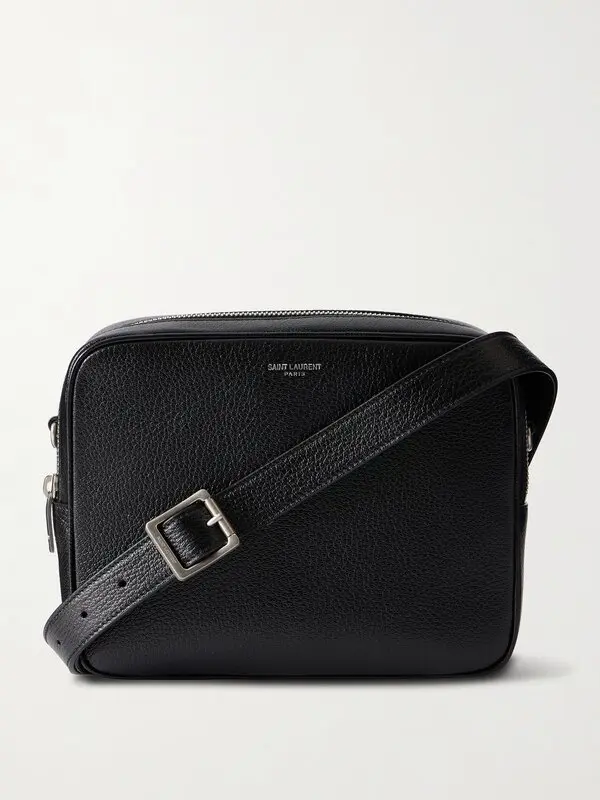 Saint Laurent Small Full-grain Leather Messenger Bag - Black