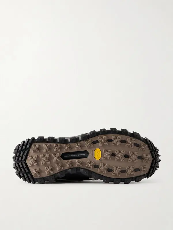 Rick Owens Moncler Trailgrip Megalace Leather Sneakers - Black