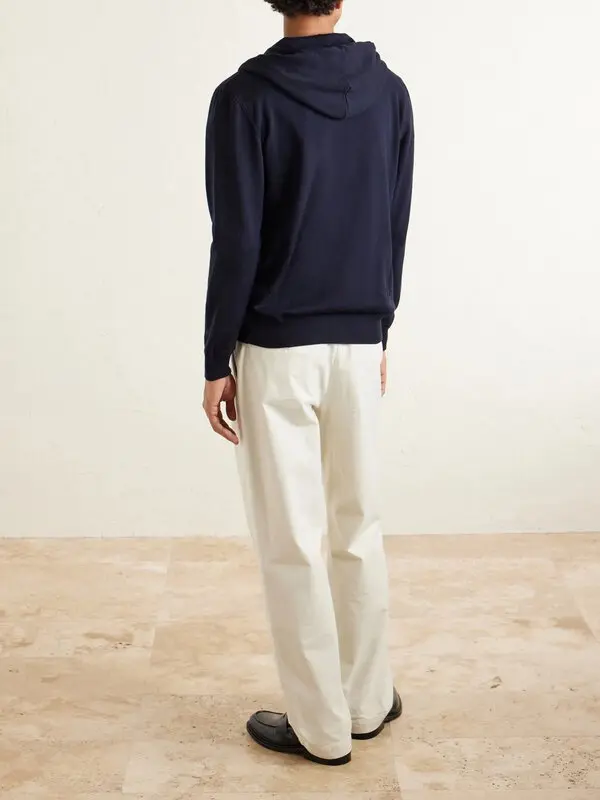 Kiton Cotton-jersey Zip-up Hoodie