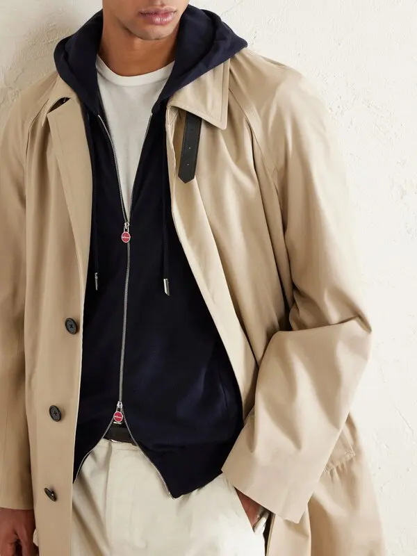 Kiton Cotton-jersey Zip-up Hoodie