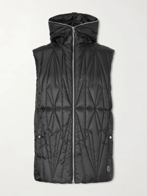 Rick Owens X Moncler Quilted Hooded Down Gilet