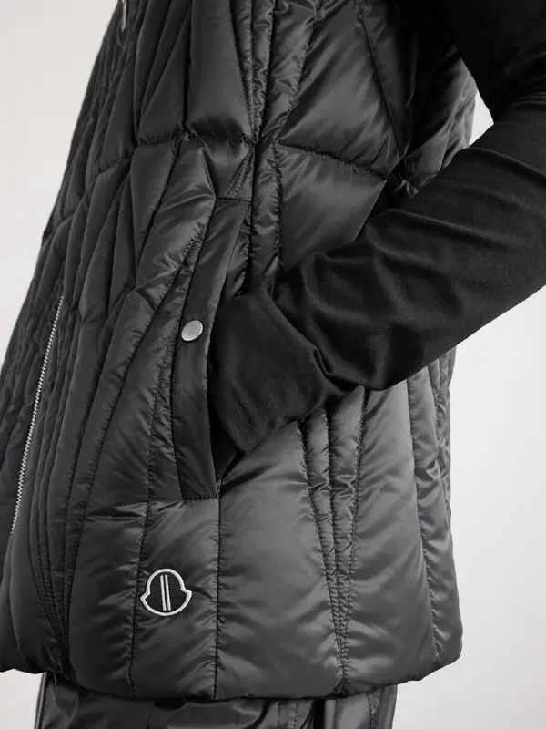 Rick Owens X Moncler Quilted Hooded Down Gilet