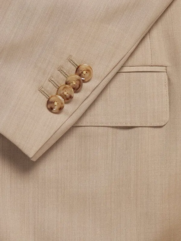 LARDINI Embellished Virgin Wool Suit Jacket - Neutrals