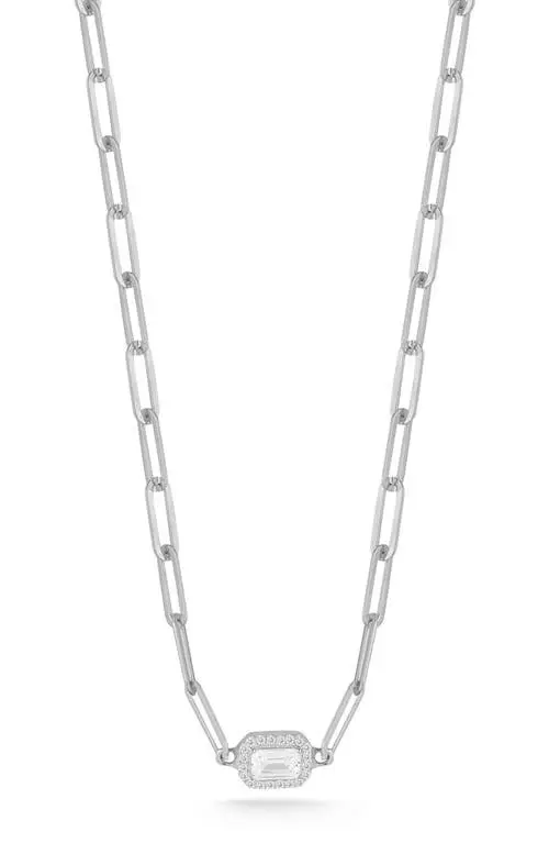 GLAZE JEWELRY Sterling Paper Clip Necklace - Silver