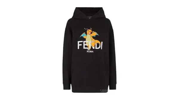 Fendi X Fragment X Pokemon Dragonite Sweatshirt - Black