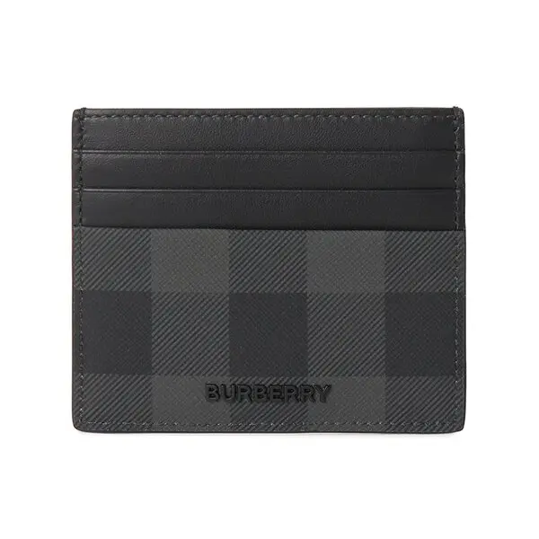 Burberry Check Card Holder - Black