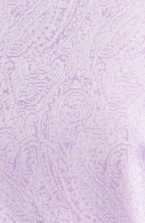 Etro Roma Regular Fit Violet Paisley Jacquard Cotton Dress Shirt