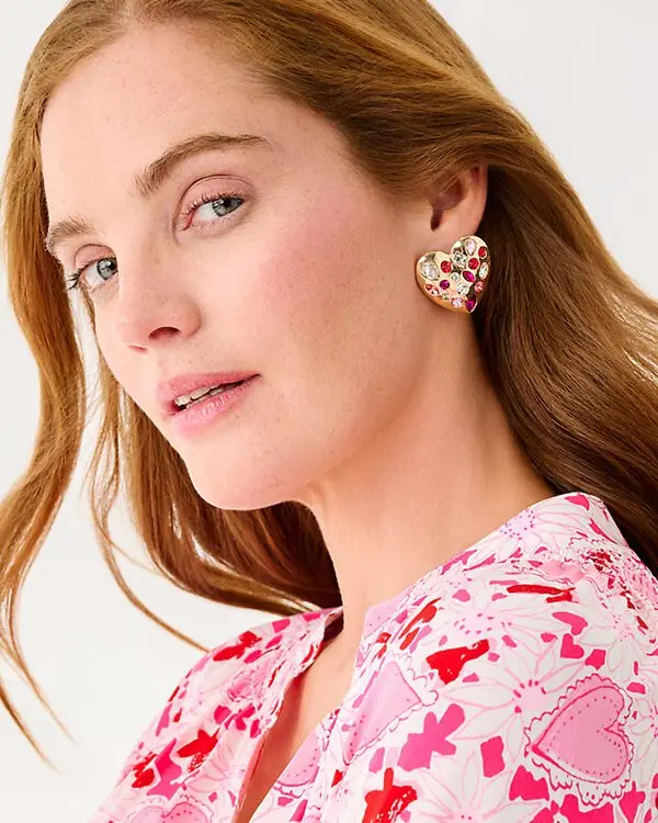 Lilly Pulitzer® Glowmance Heart Earrings