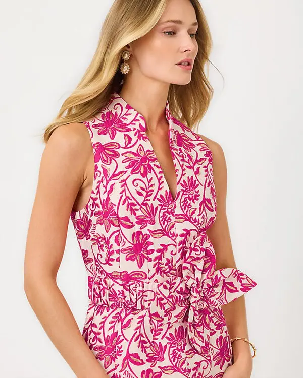 Lilly Pulitzer Tazie Jacquard Fit-And-Flare Dress - Sun Shell Pink  Sunseeker Jacquard | Editorialist
