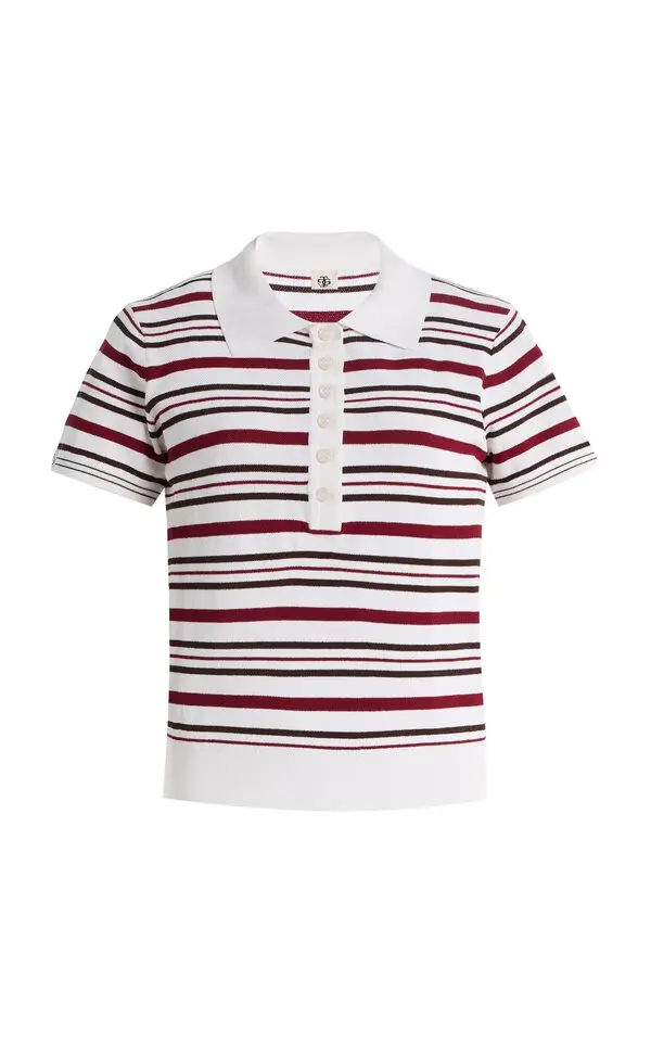 THE GARMENT Madison Striped Knit Polo