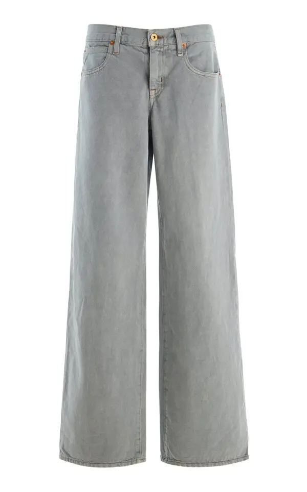 SLVRLAKE Lexi Rigid Low-rise Wide-leg Jeans - Grey