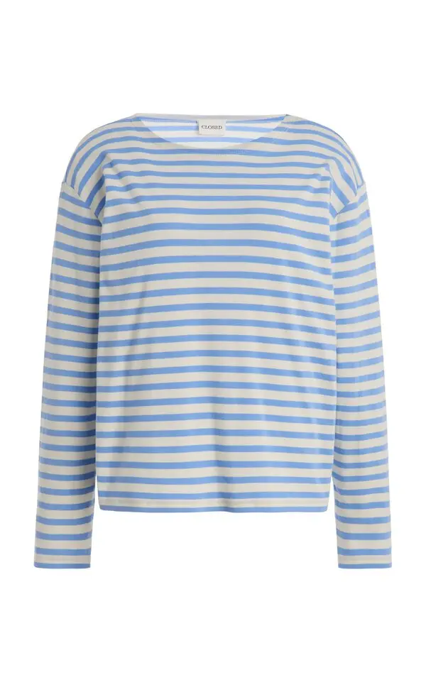 Closed Basic Cotton-modal T-shirt - Blue