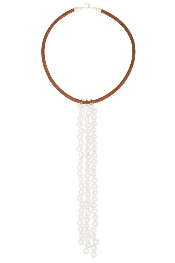 SANTANGELO Rino Necklace - Brown & Rose Pink