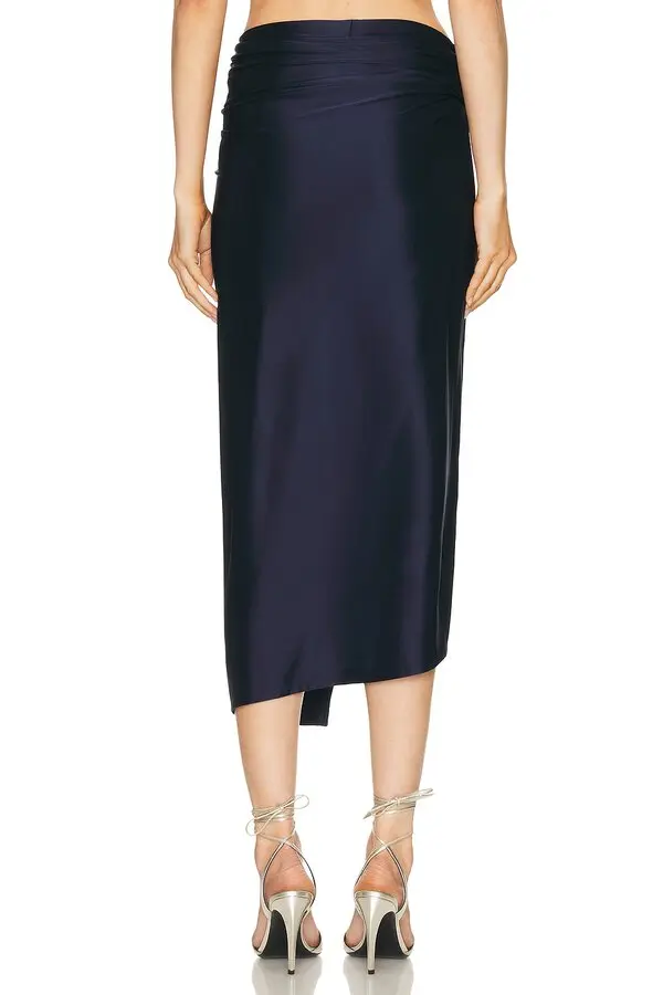 Rabanne Draped Skirt - Deep Navy