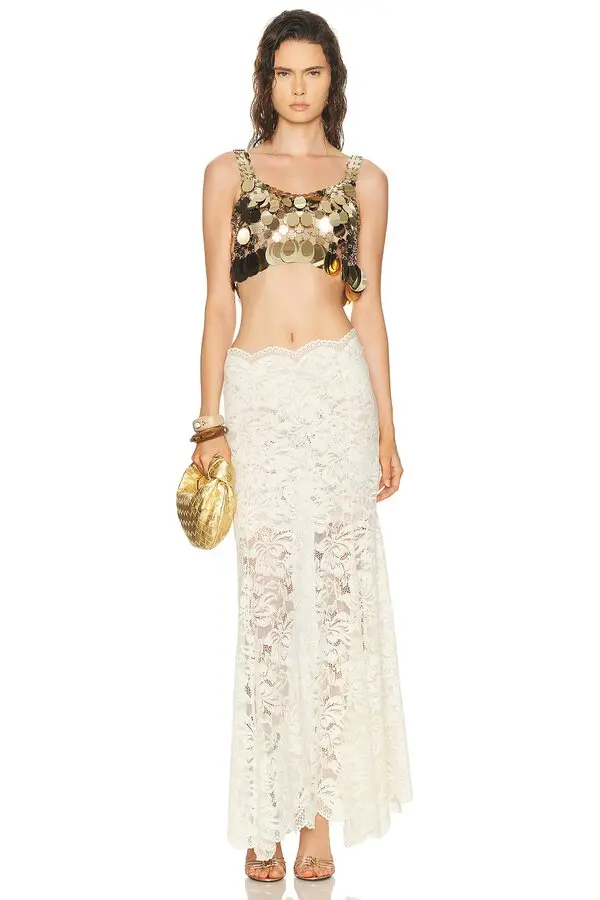 Rabanne Embellished Crop Top