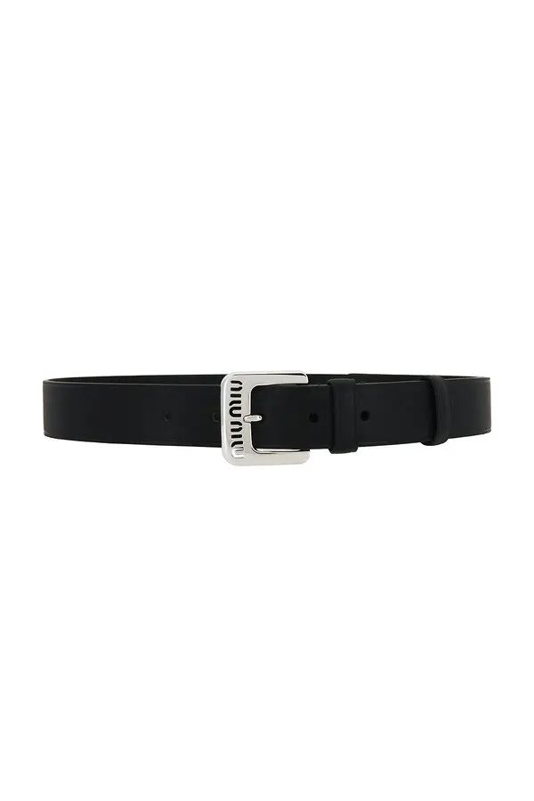 Miu Miu City Calf Belt - Nero