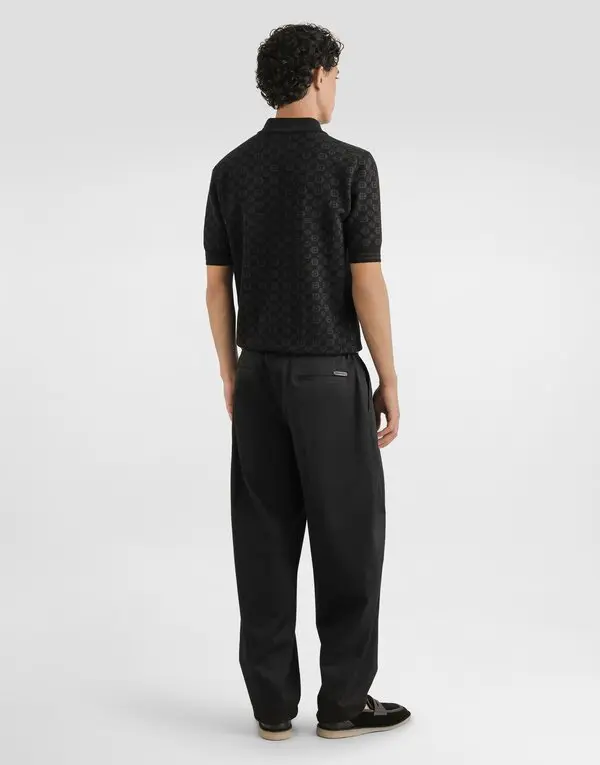 Dolce & Gabbana Micro-dot Stitch Polo Shirt