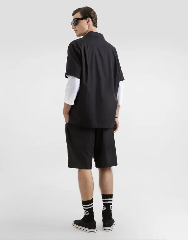 Dolce & Gabbana Hawaii Cotton Shirt - Black