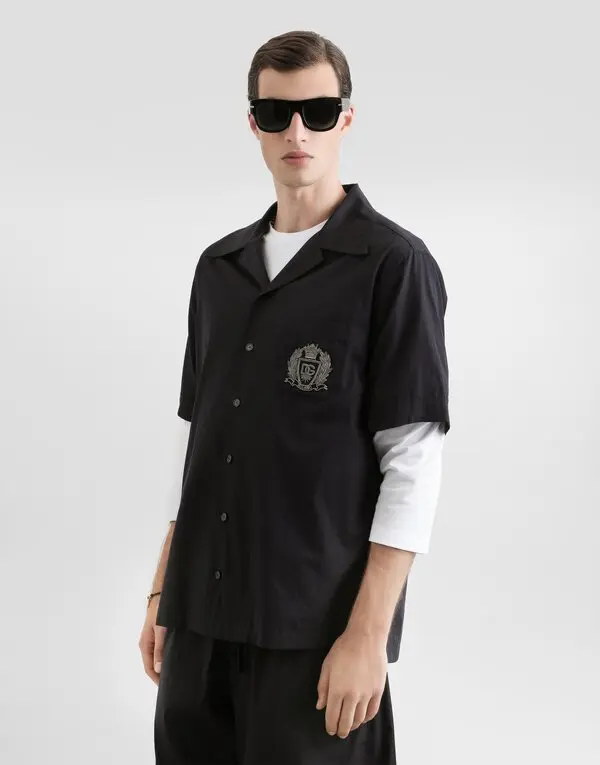 Dolce & Gabbana Hawaii Cotton Shirt - Black