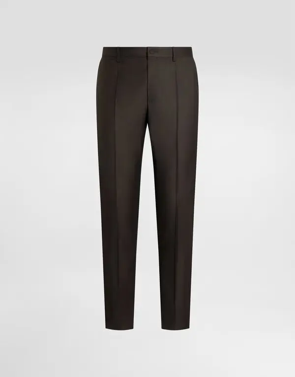 Dolce & Gabbana Virgin Wool Trousers - Brown