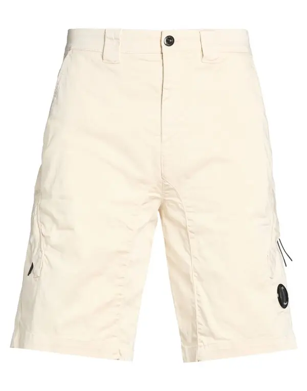 C.P. COMPANY Cotton Stretch Cargo Shorts - Ivory