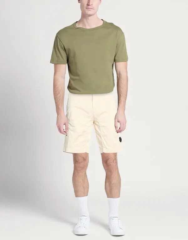 C.P. COMPANY Cotton Stretch Cargo Shorts - Ivory