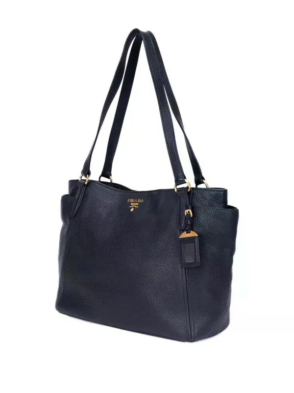 Prada Pebble-grain Tote Bag