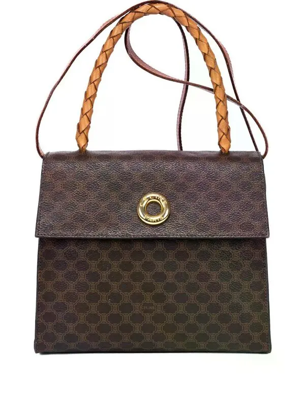 Celine Kelly 2way Braided-handle Flap Bag
