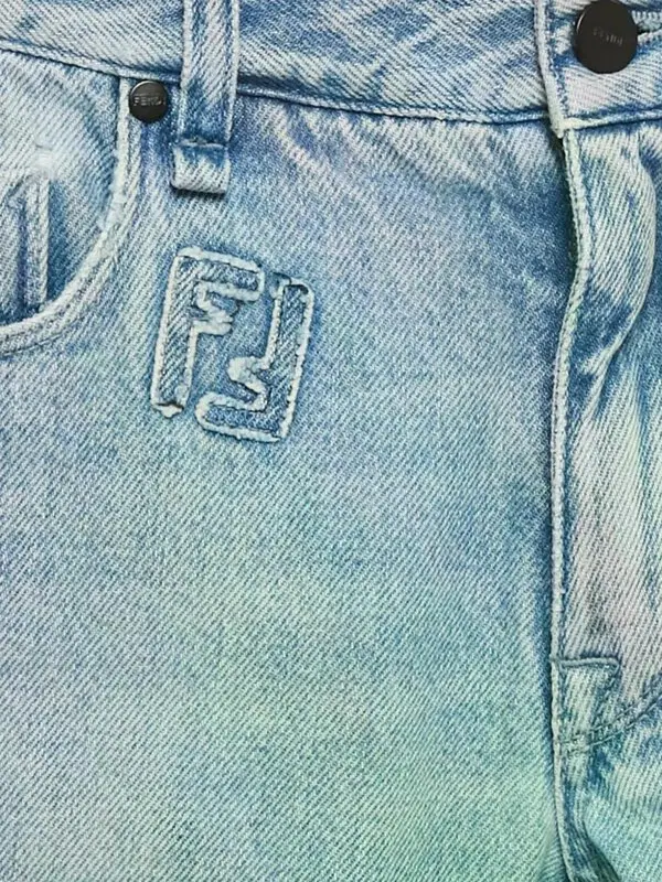 Fendi Logo-appliqué Jeans