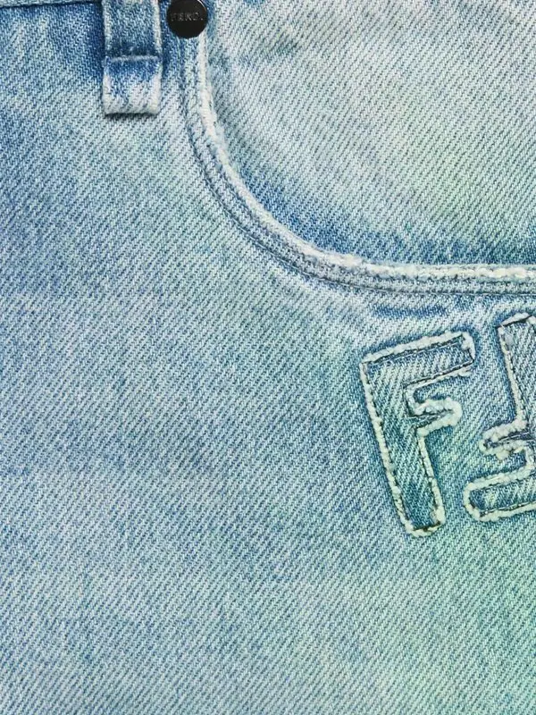 Fendi Logo-appliqué Jeans