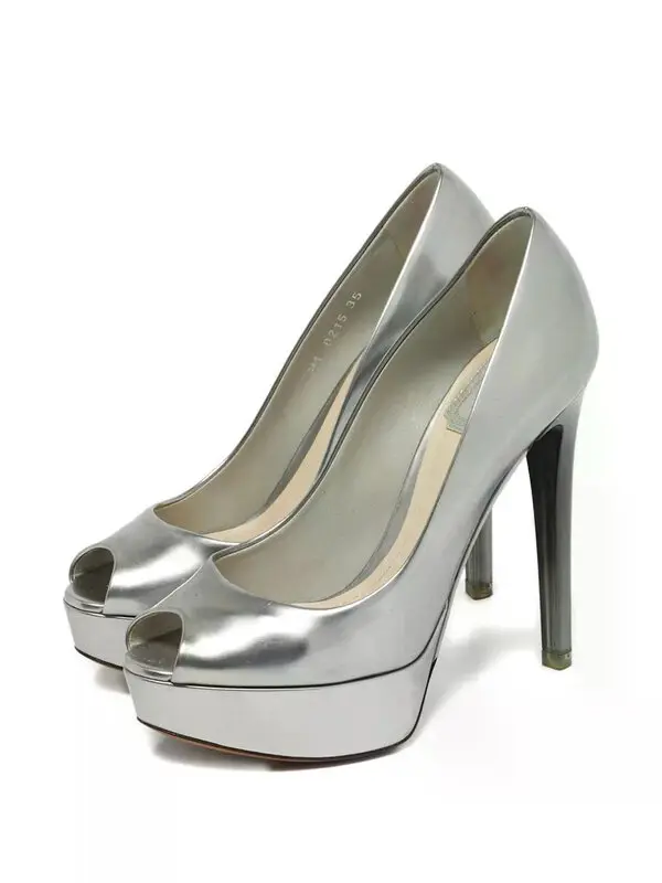 Dior Miss Peep-toe Leather Pumps